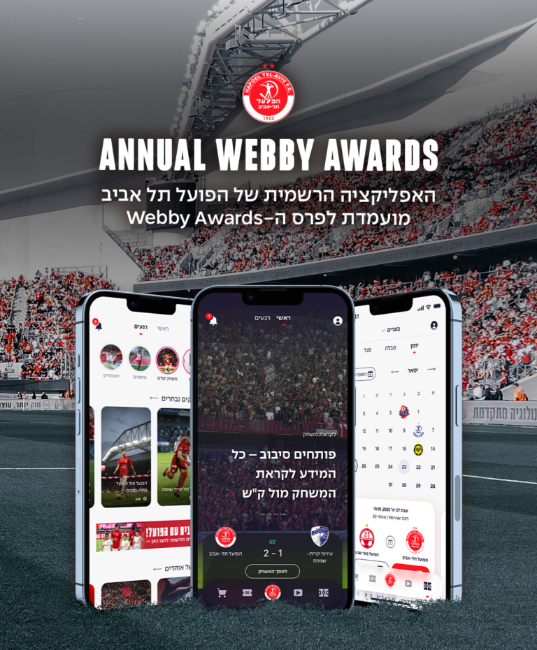 האפליקציה שלנו מועמדת לפרס Webby Awards - #HTA
